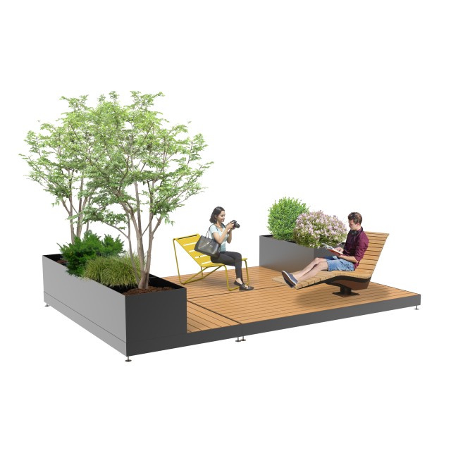 Pocket Parks wood and metal ☑️euroform w roofings and pergola